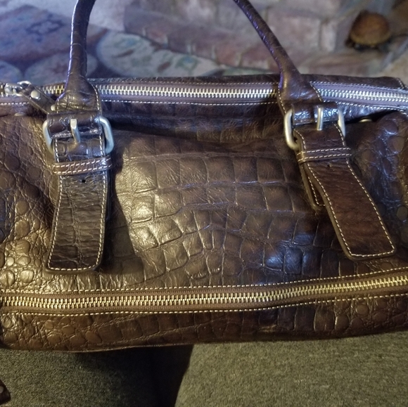 Prune | Bags | Prune Brown Croc Print Handbag | Poshmark